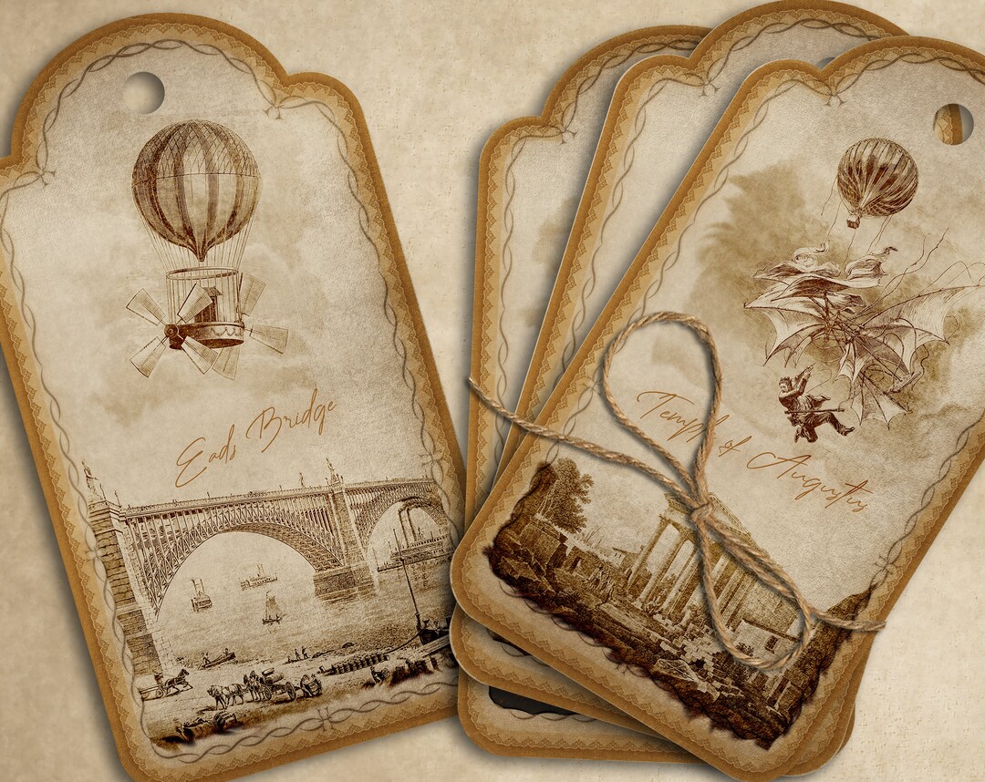 Vintage Travel Tags for Junk Journal and DIY Projects - Etsy