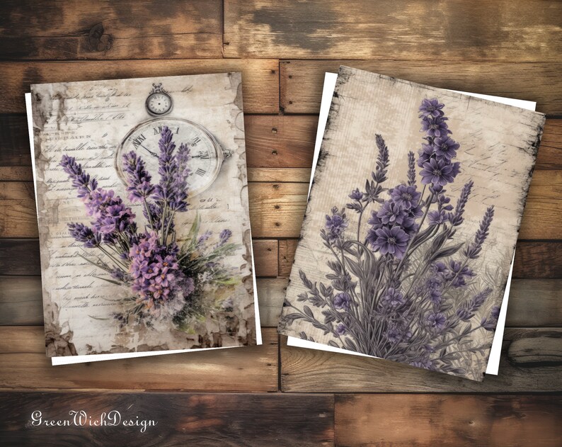 Lavender Pages and Cards for All Your DIY Projects - Etsy