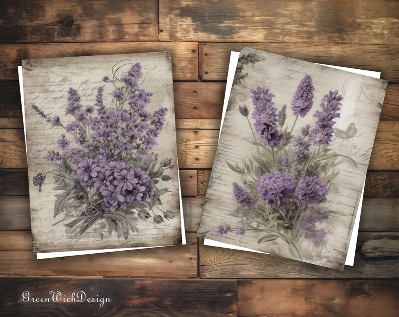 Lavender Pages and Cards for All Your DIY Projects - Etsy