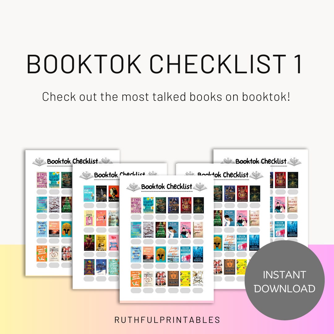 Booktok Checklist 1 - Etsy