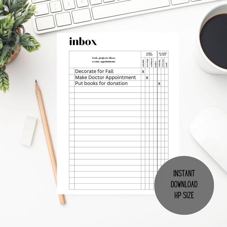 GTD System for Planners - Etsy