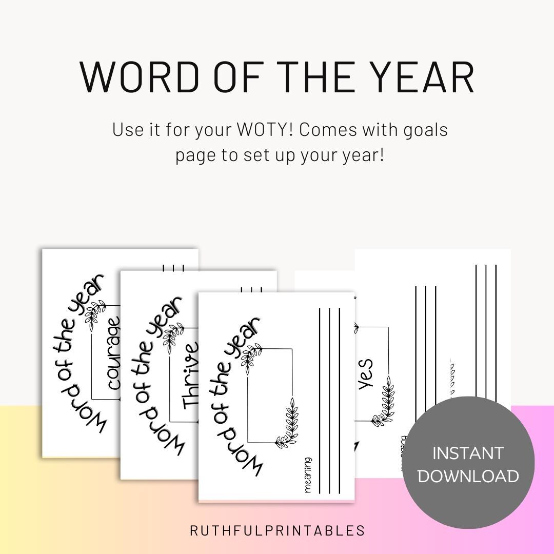 Word of the Year Meaning & Goals - Etsy