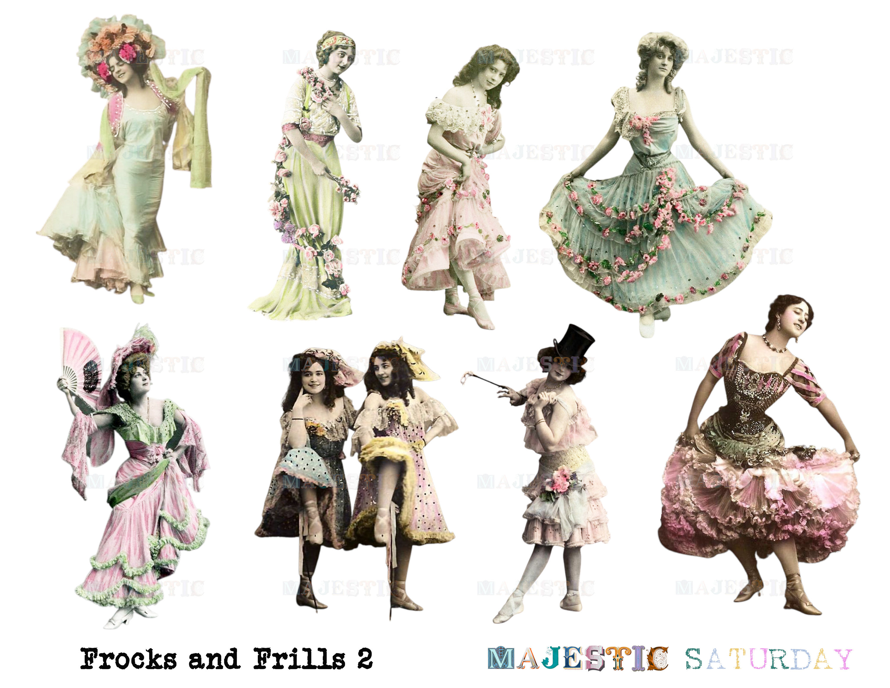 Frocks & Frills 2 Digital Collage Sheet JPG and PNG - Etsy