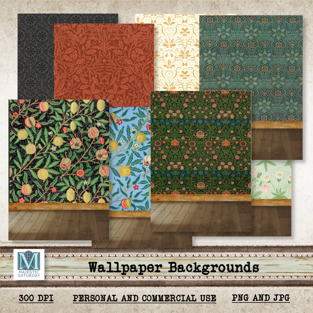 Wallpaper Interiors, Vintage Wallpaper, Victorian Wallpapers, Digital ...