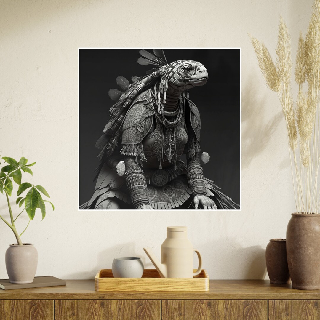 The Legendary Turtle Warriors: Cherokee Art Poster - Etsy