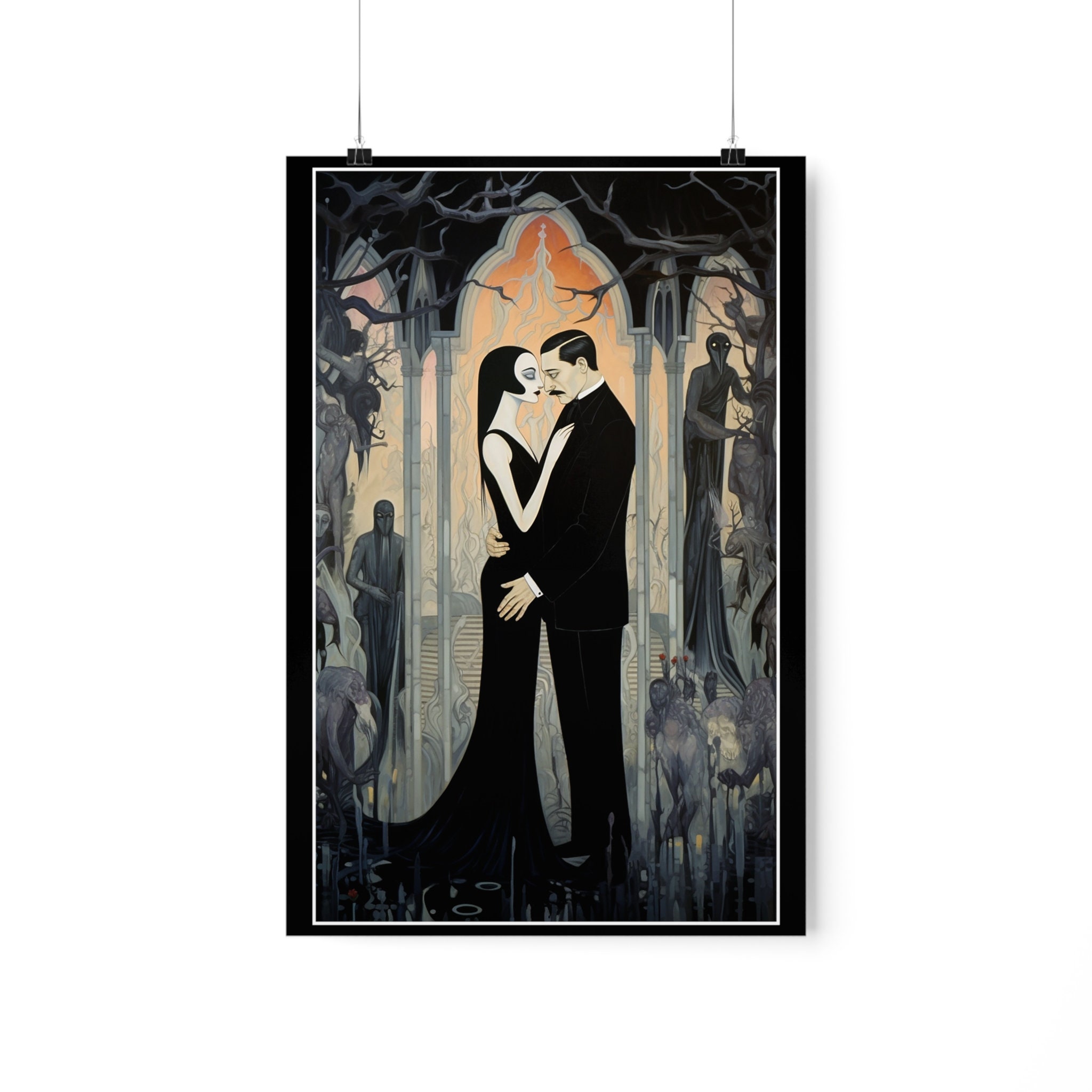 Gomez Et Morticia Addams La Famille Addams Poster vendu par ...