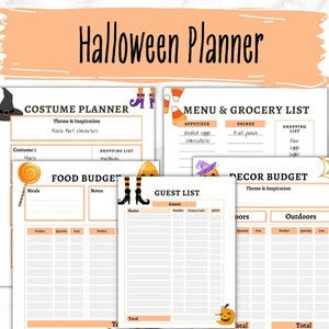 Halloween Planner Printable Halloween Party Planner - Etsy