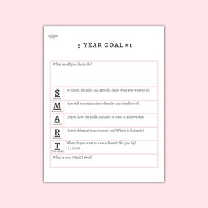 Goal Planner Printable, Fillable, Weekly, Monthly, Quarterly, Yearly, 5 ...