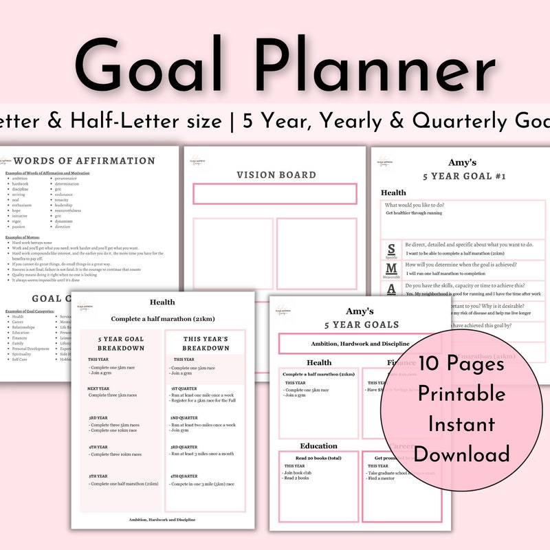 Goal Planner - Etsy