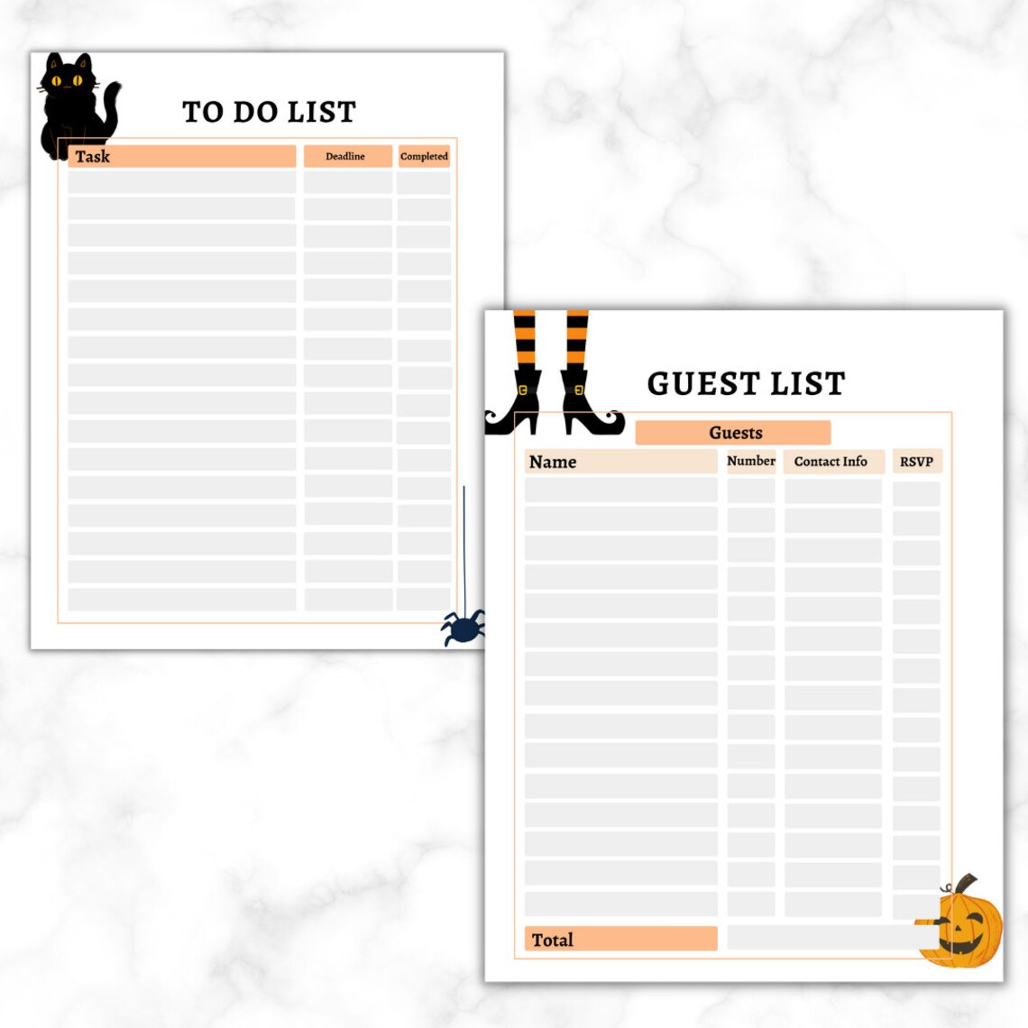 Halloween Planner Printable Halloween Party Planner - Etsy