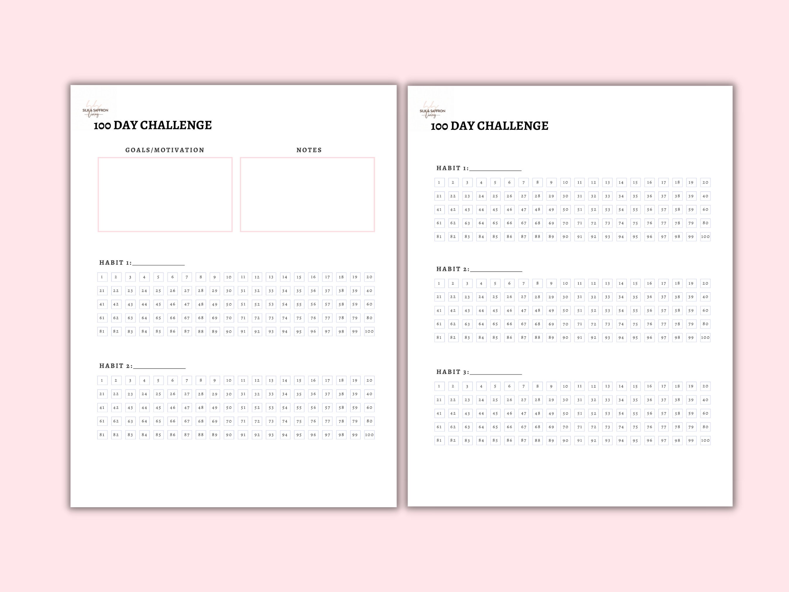 Habit Tracker Printable, Goal Tracker, Printable Goals, Achieve Your ...