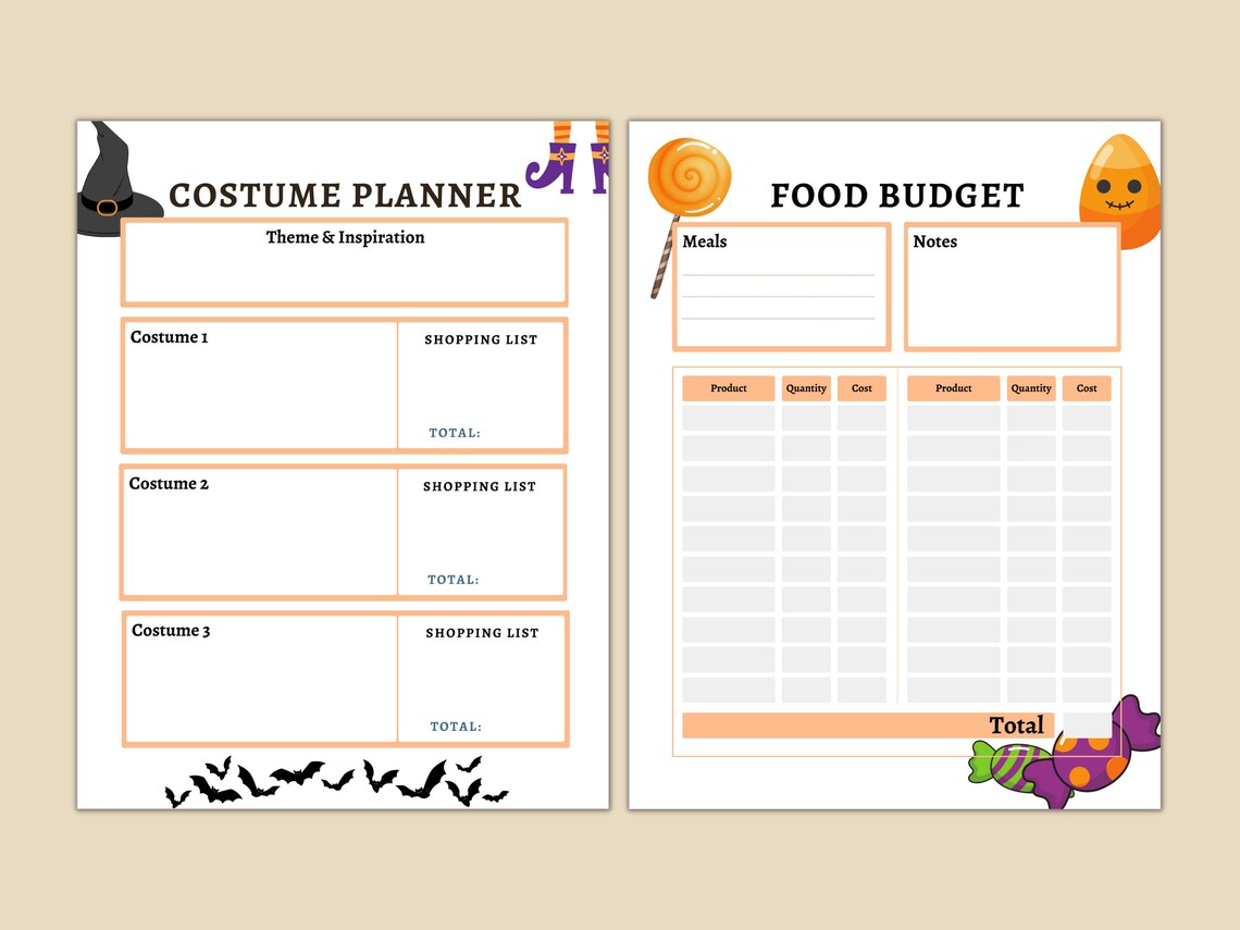 Halloween Planner Printable, Halloween Party Planner, Halloween Bundle ...