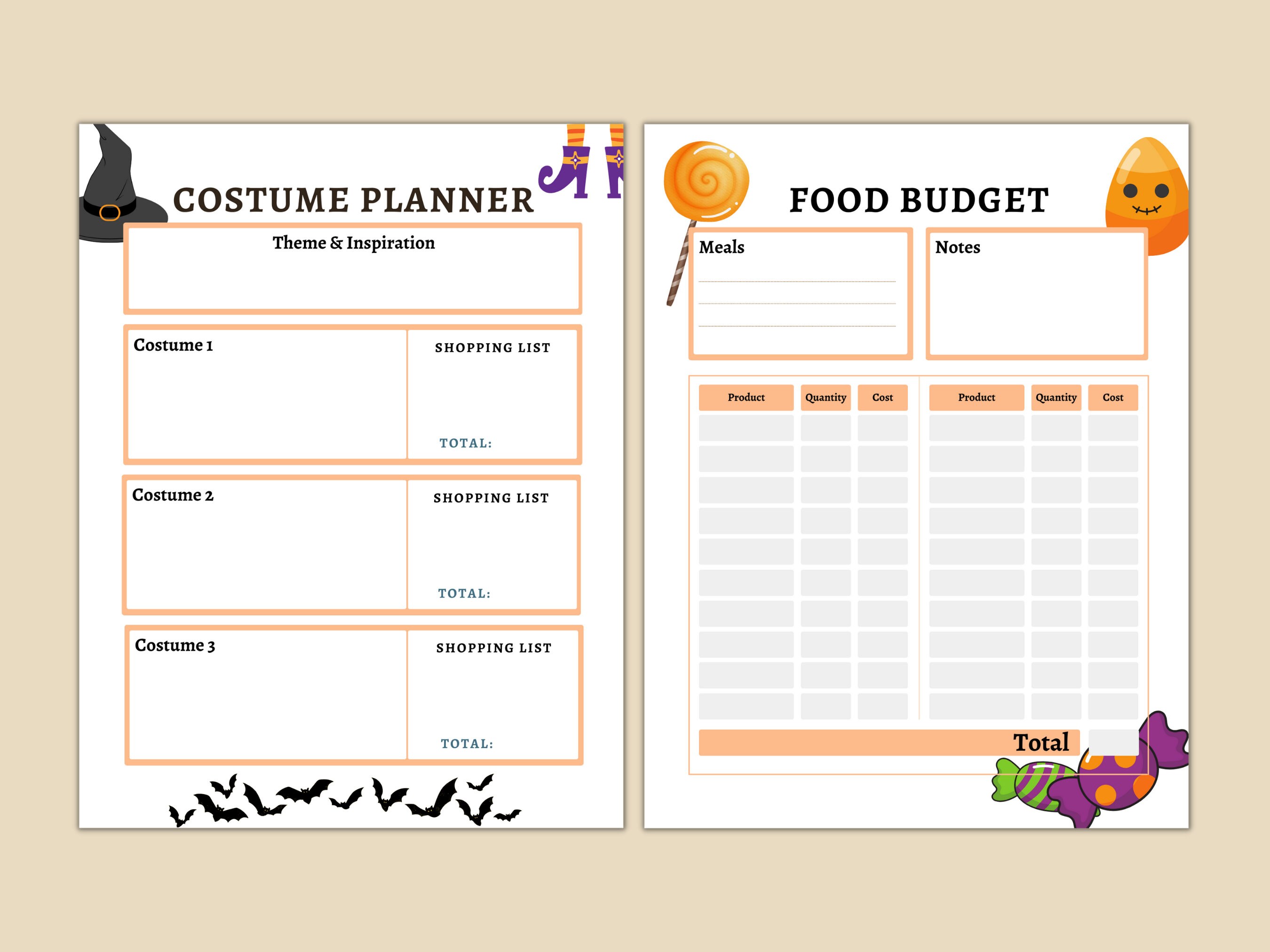 Halloween Planner Printable, Halloween Party Planner, Halloween Bundle ...