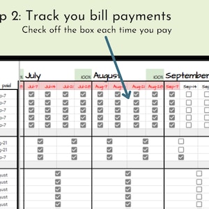 Bill Tracker Spreadsheet, Google Sheets Bill Calendar, Bill Payment ...