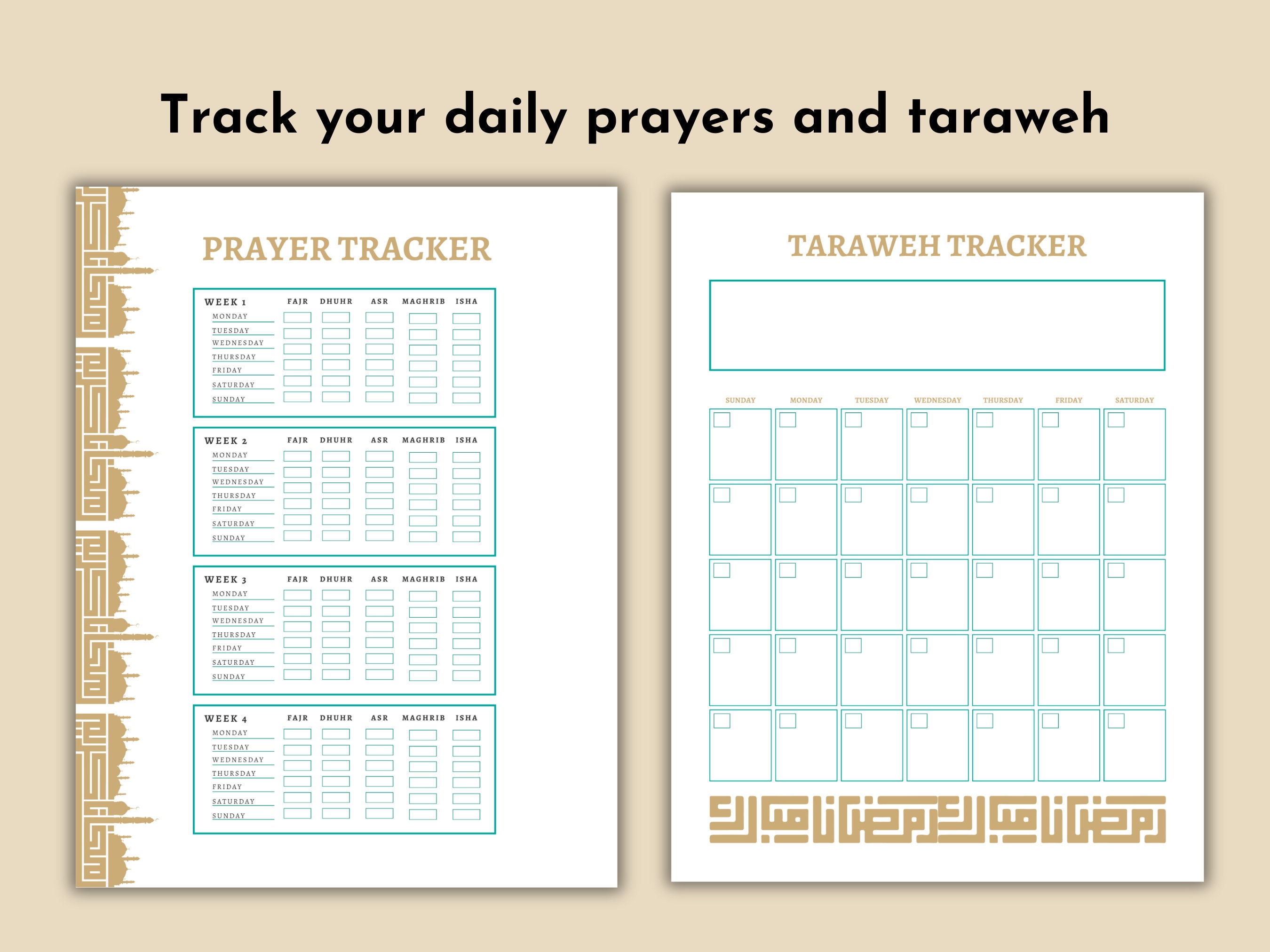 Ramadan Planner Printable, Ramadan Journal, Muslim Planner, Quran ...