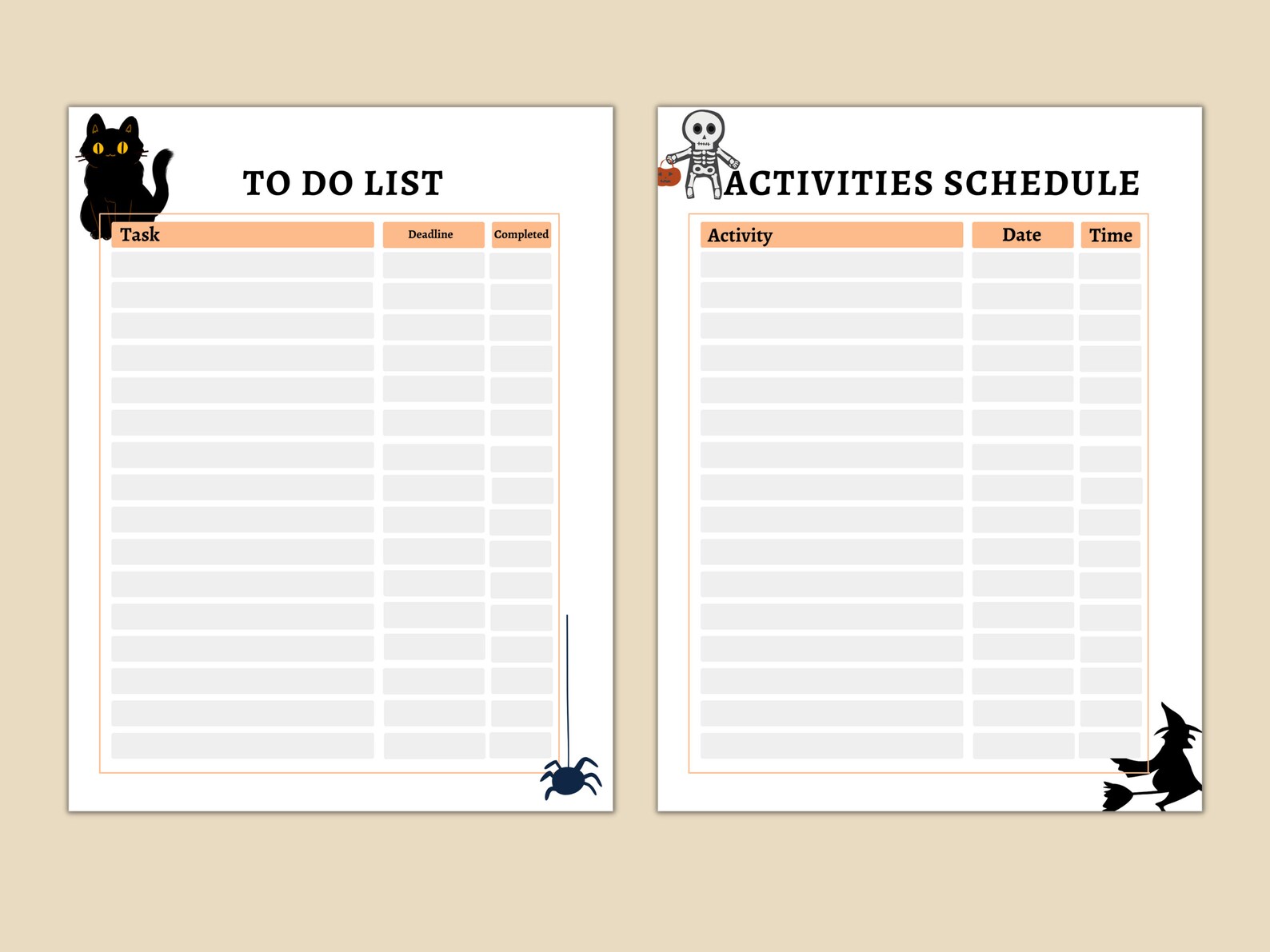 Halloween Planner Printable, Halloween Party Planner, Halloween Bundle ...