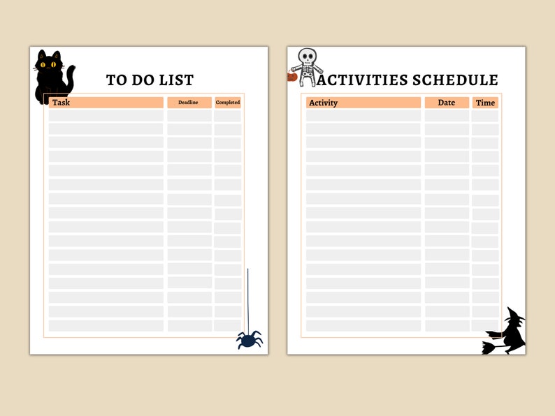 Halloween Planner Printable, Halloween Party Planner, Halloween Bundle ...