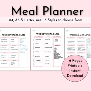 Goal Planner Bundle, Fillable, Printable, Fitness Tracker, Meal Planner ...