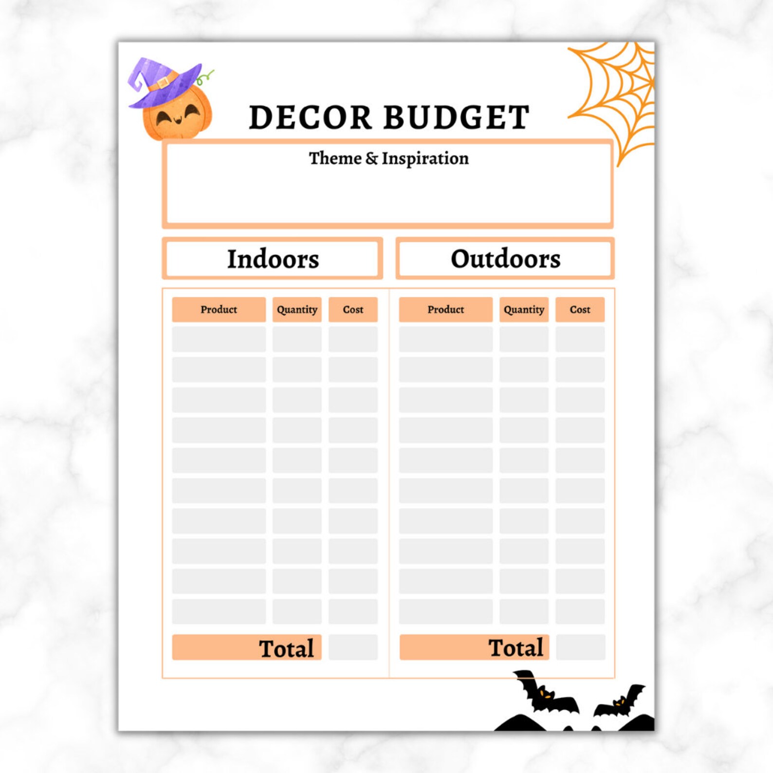 Halloween Planner Printable Halloween Party Planner - Etsy