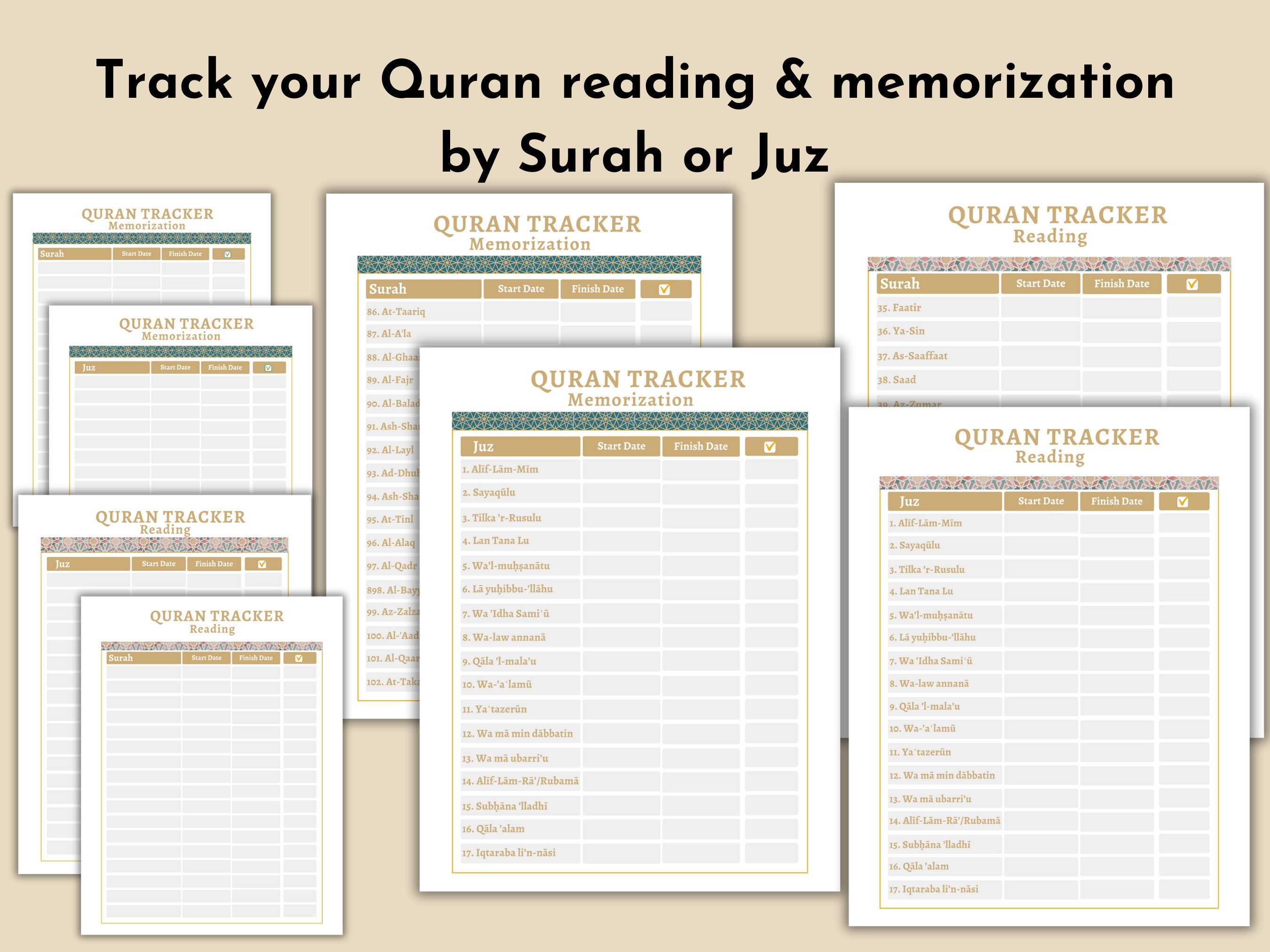 Ramadan Planner Printable, Ramadan Journal, Muslim Planner, Quran ...