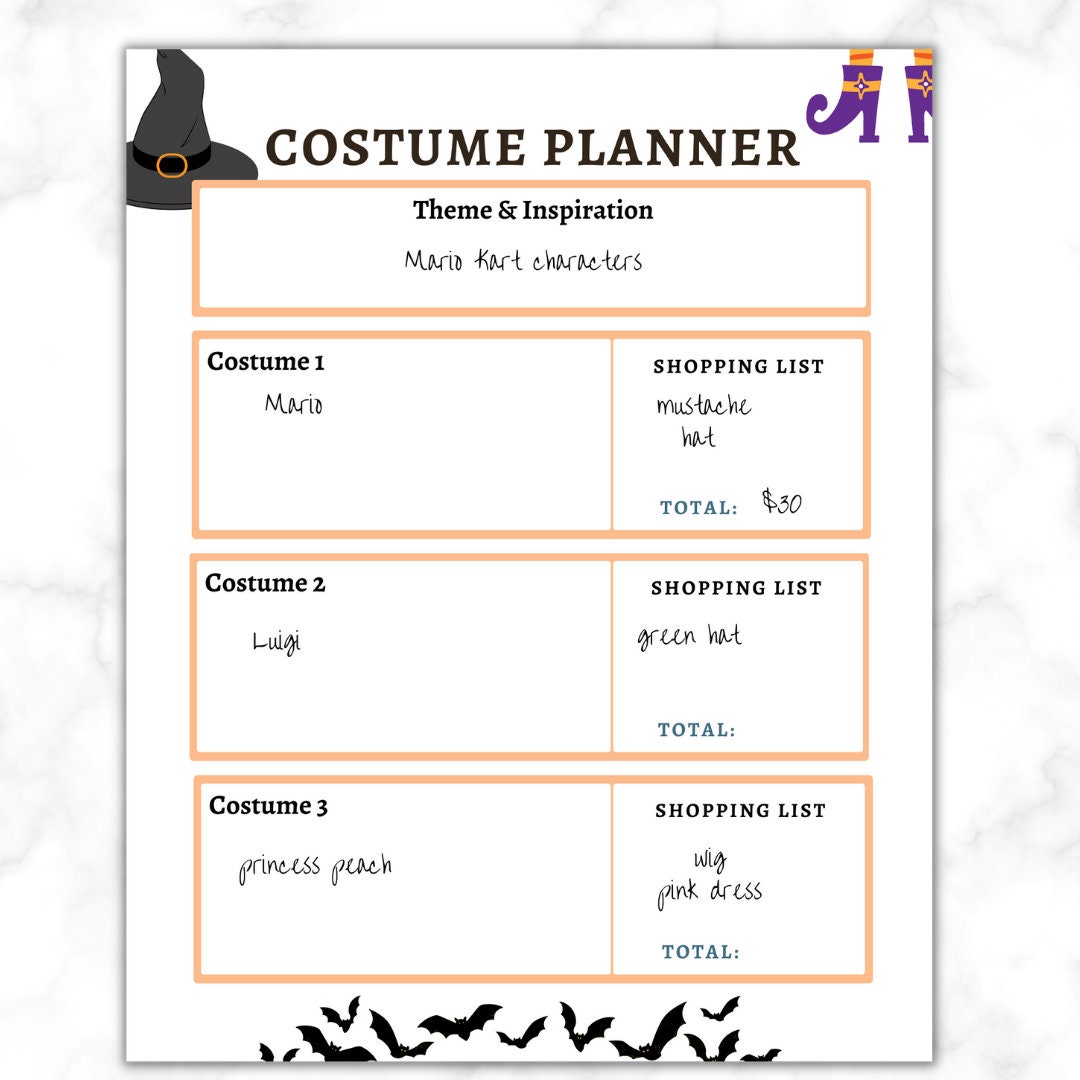 Halloween Planner Printable Halloween Party Planner - Etsy