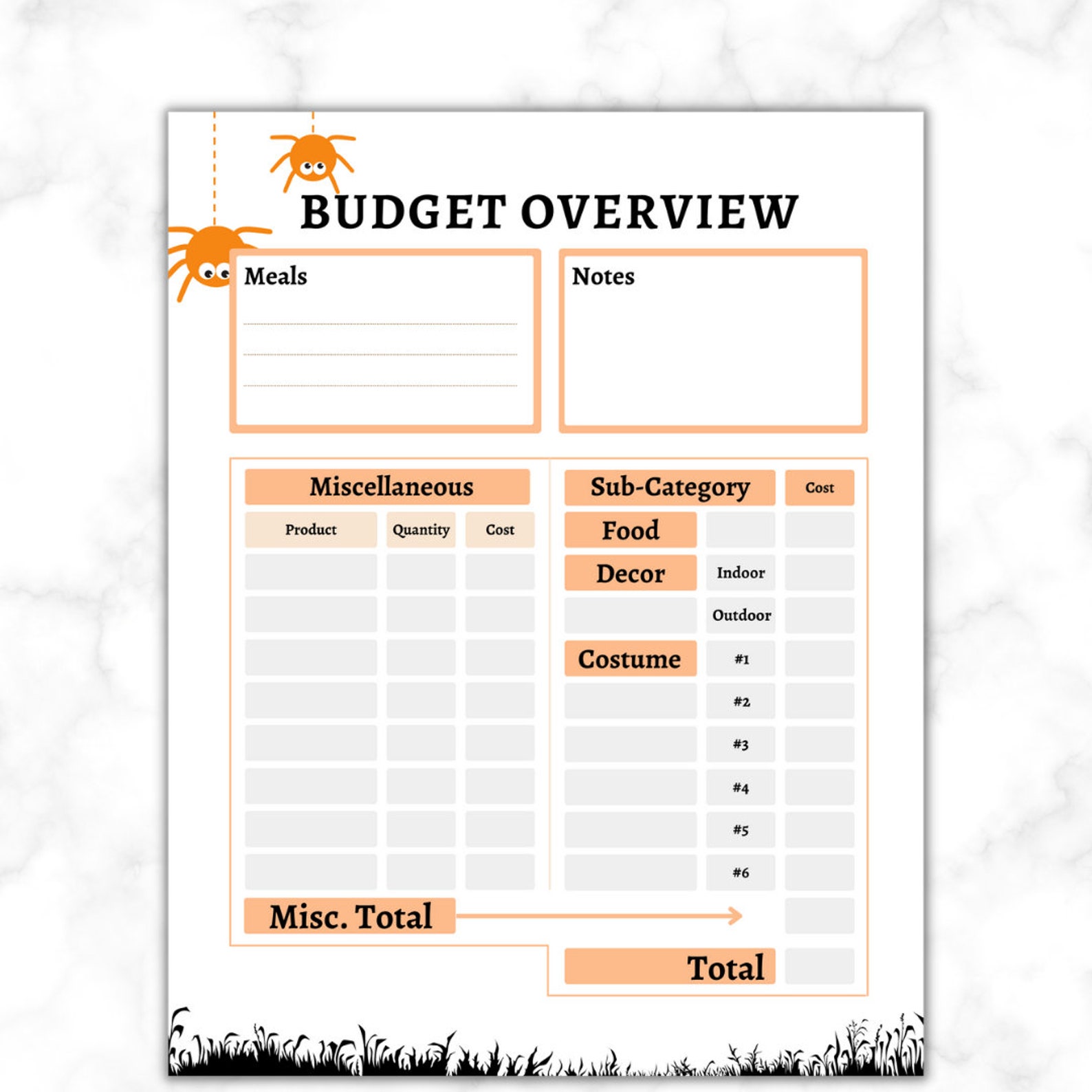 Halloween Planner Printable Halloween Party Planner - Etsy