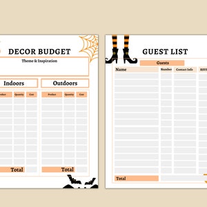 Halloween Planner Printable, Halloween Party Planner, Halloween Bundle ...