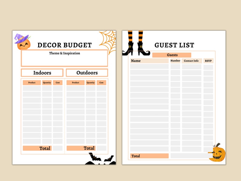 Halloween Planner Printable, Halloween Party Planner, Halloween Bundle ...