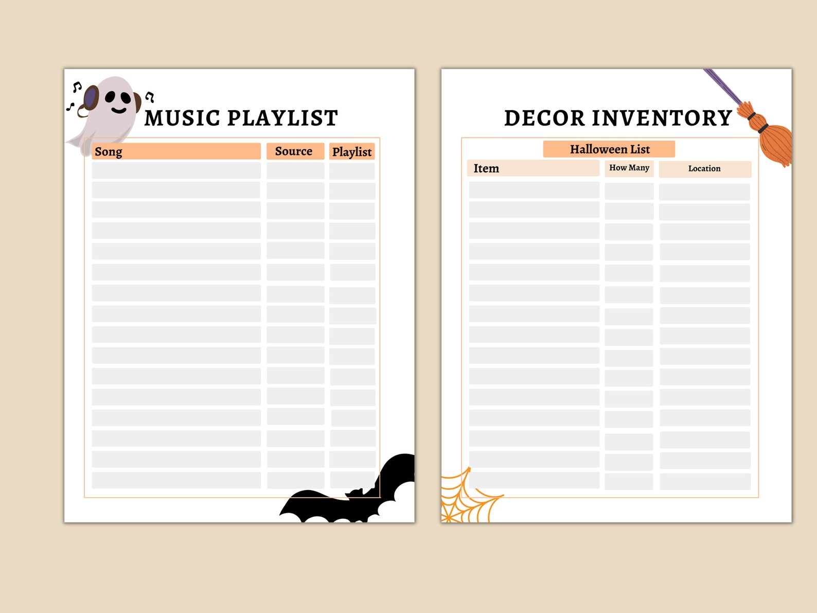 Halloween Planner Printable, Halloween Party Planner, Halloween Bundle ...