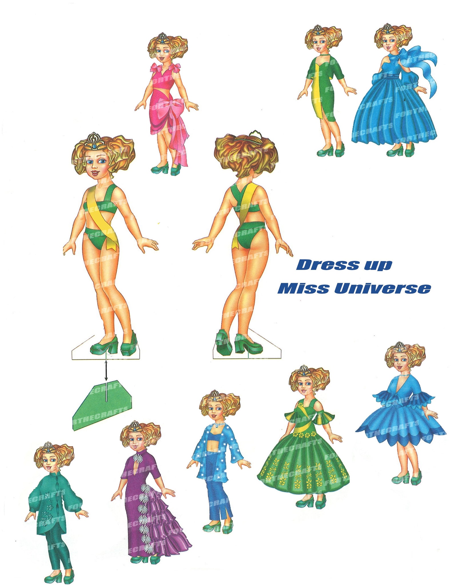 Paper Doll Printable Doll Instant Digital Download retro Doll Paper