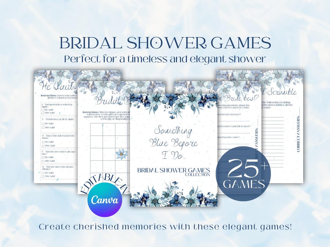 Wildflower Bridal Shower Games Easy Canva Templates for Bachelorette ...