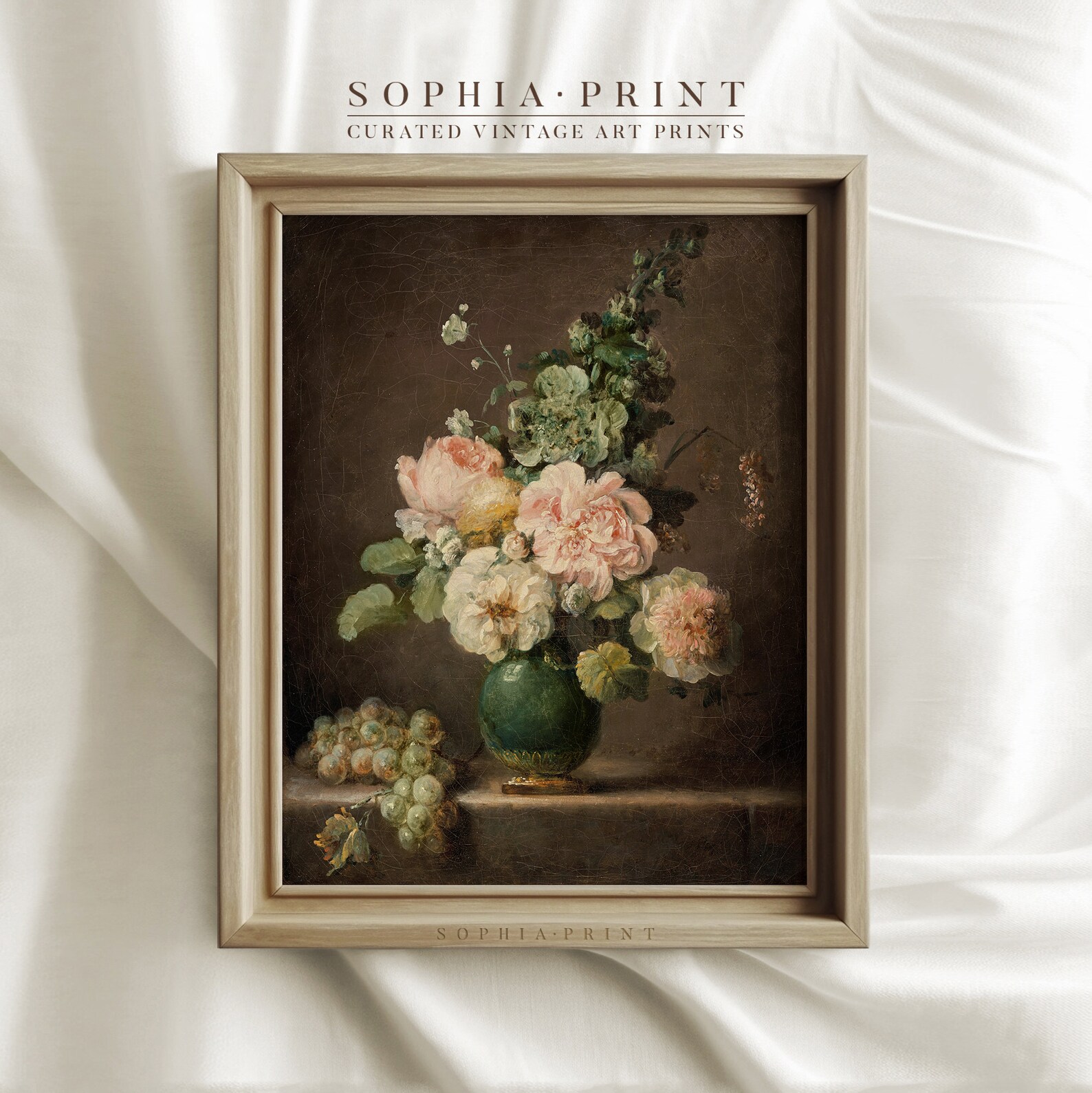Great Light Colored Roses Painting Art, Light Colored Flower Art Print ...
