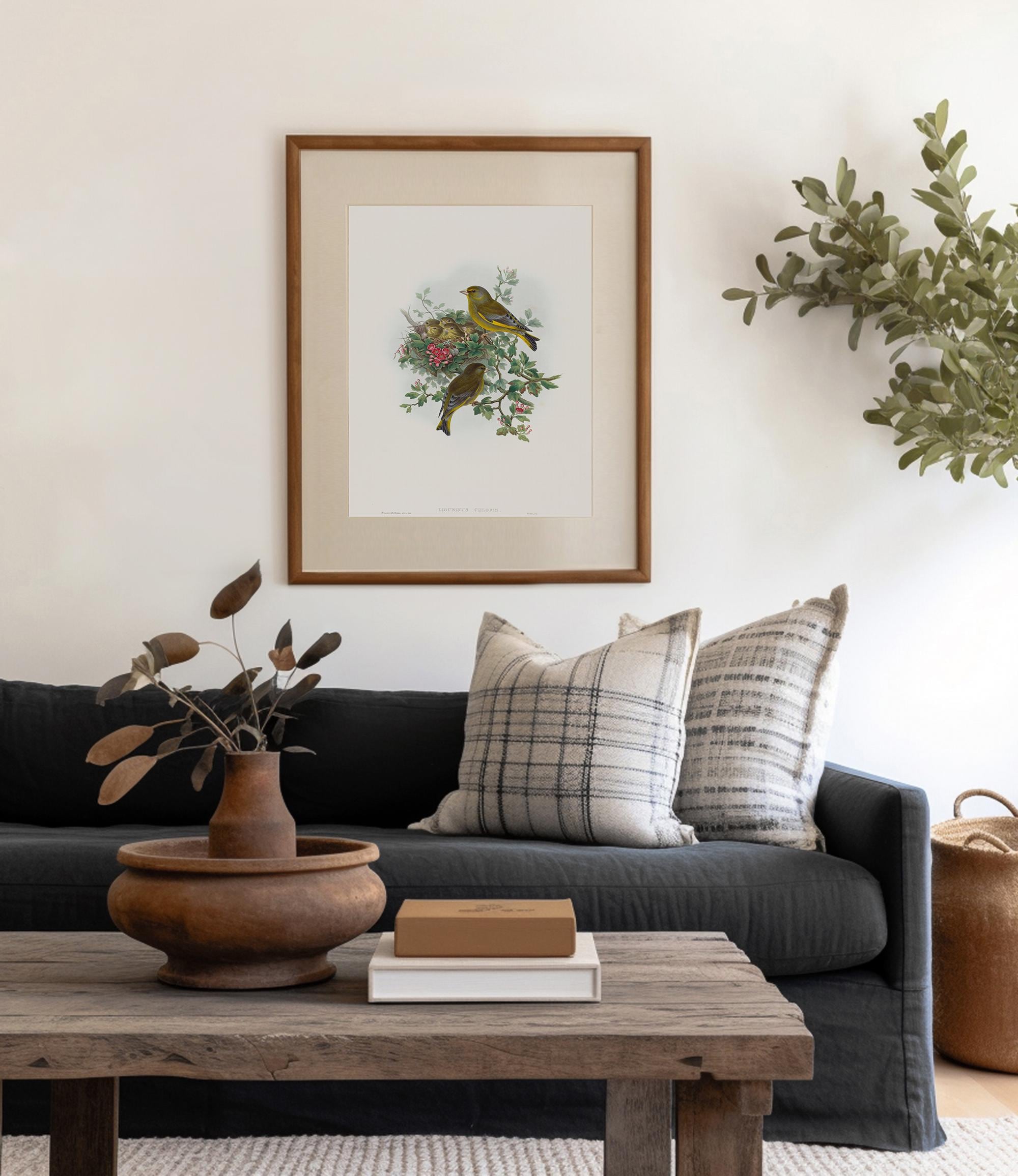Bird and Eyrie Painting Art Print, Birds and Nestinges Art Print ...