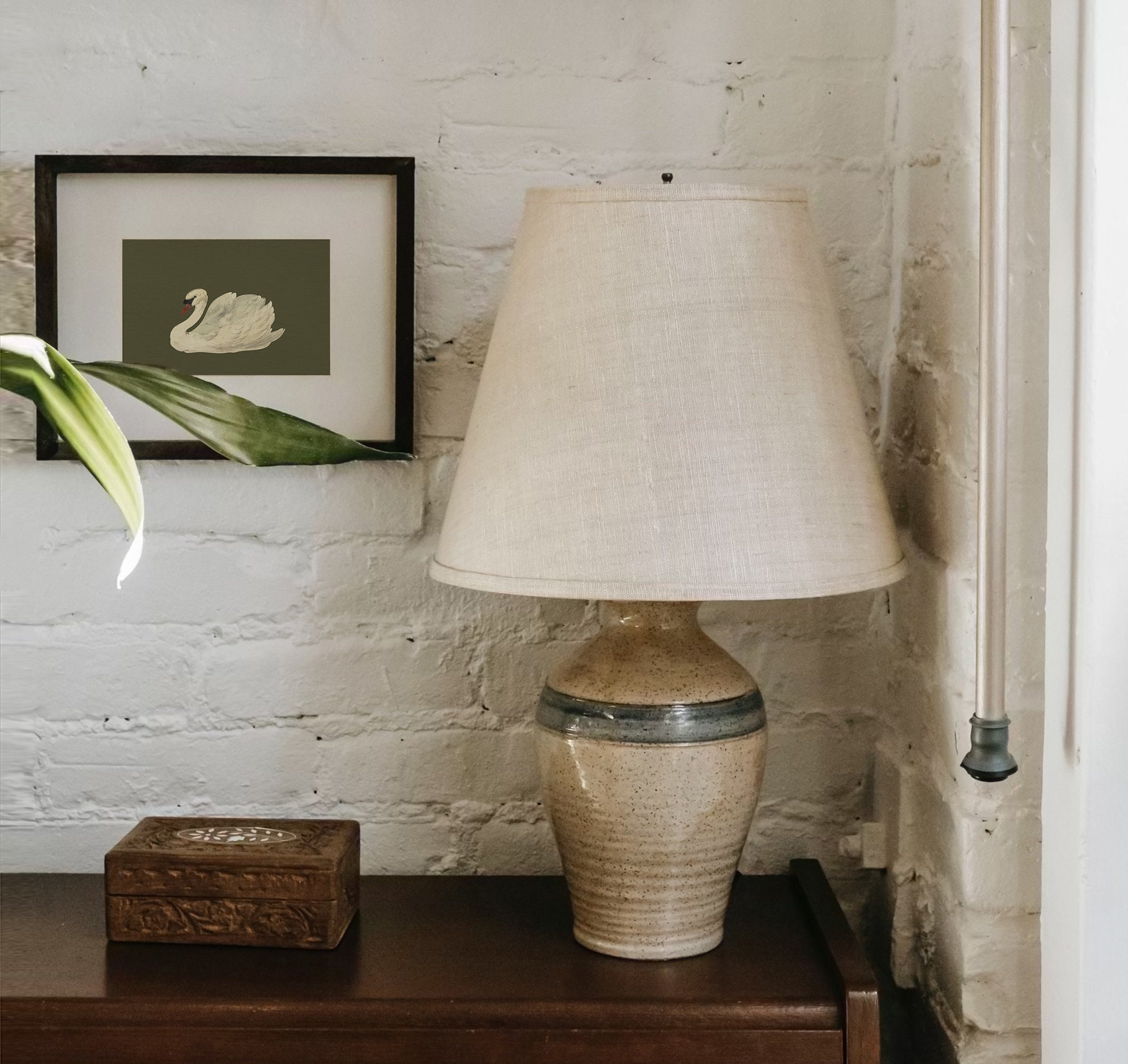 Vintage Green Swan Art, Sage Green Swan Wall Art, Girls Room Decor ...