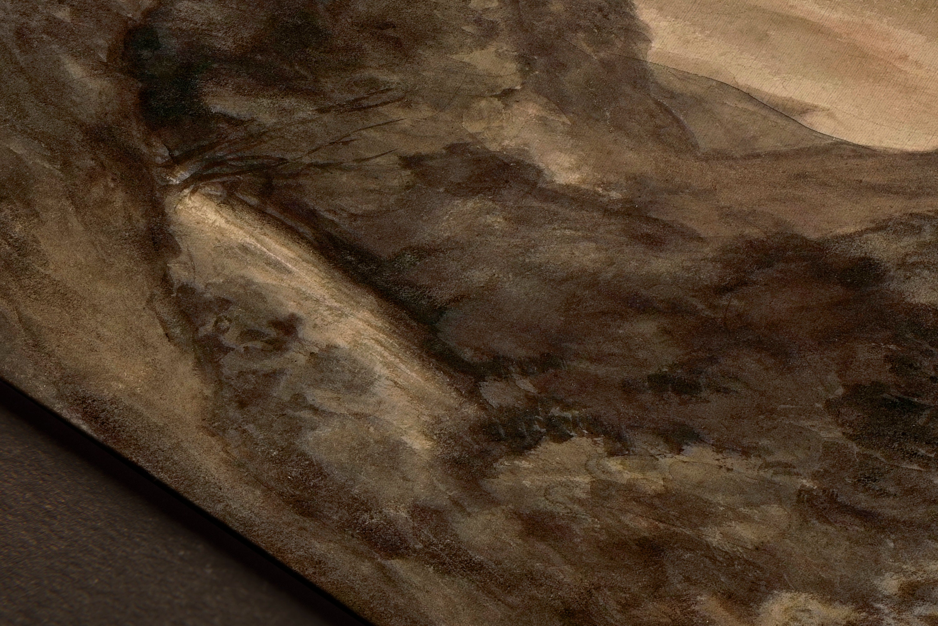 Vintage Brown Landscape Print Rustic Wall Art Dark Moody - Etsy