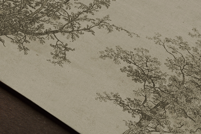 Vintage Tree Ink Drawing, Beige Tone Tree, Rustic Wall Art, Neutral ...