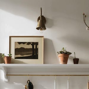 Dark Lakescape and Tree Art Print, Murk Painting Print, Dark Moody ...