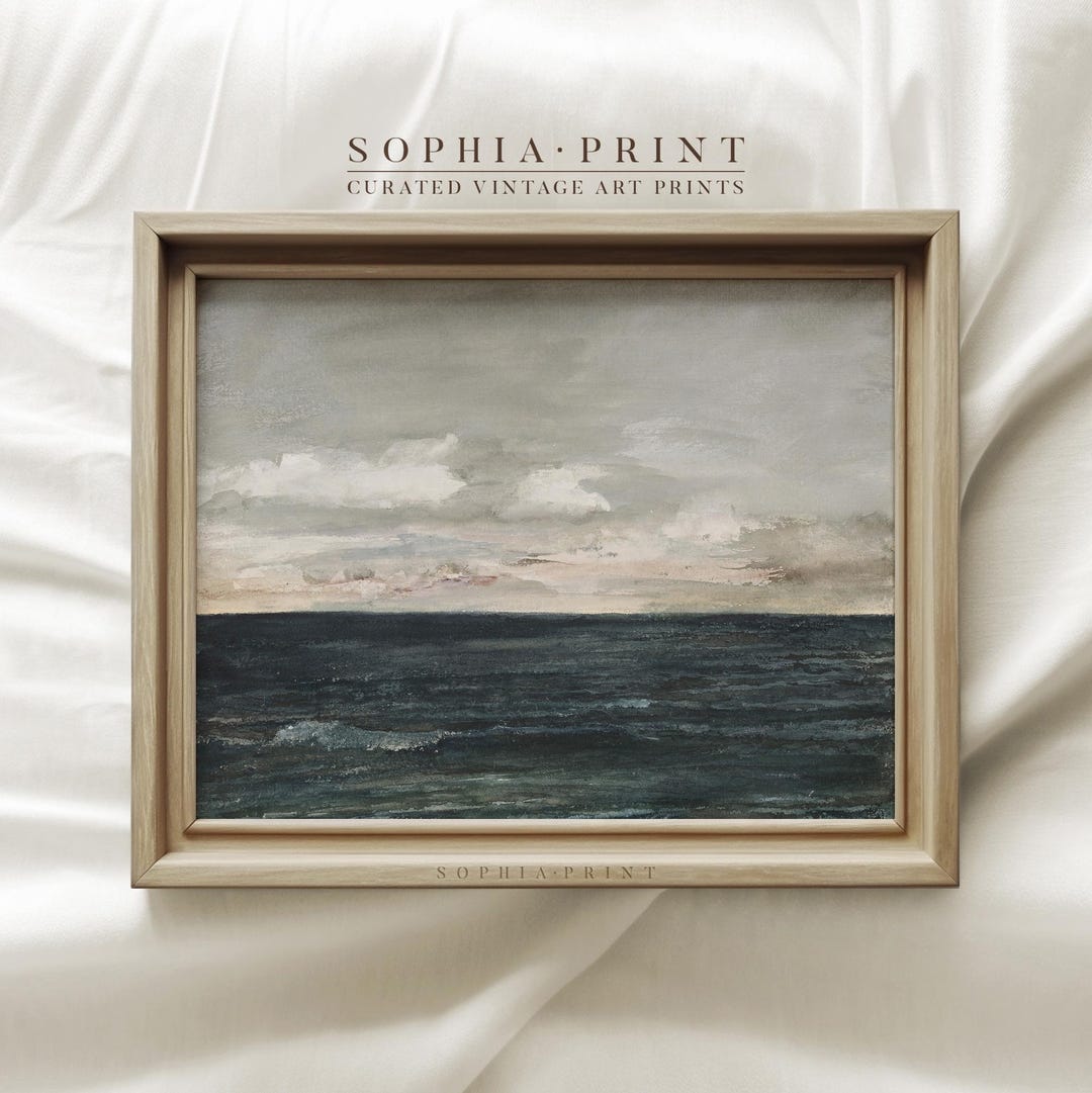 Sea Painting Print, Seascape Art Print, Sea and Sky Art Print, Ocean ...