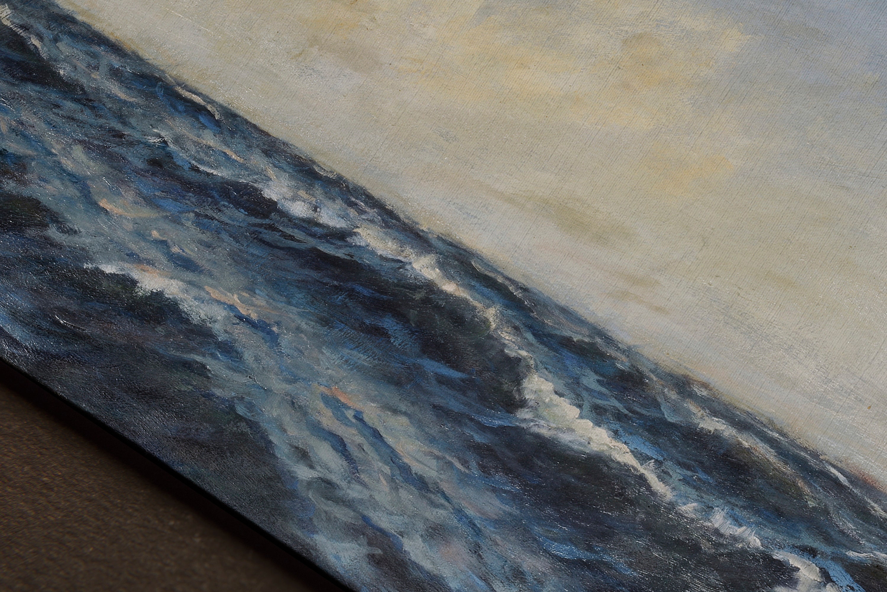 Vintage Blue Ocean Print, Nautical Decor, Bathroom Wall Decor, Ocean ...