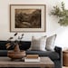 Vintage Brown Landscape Print, Rustic Wall Art, Dark Moody Painting ...