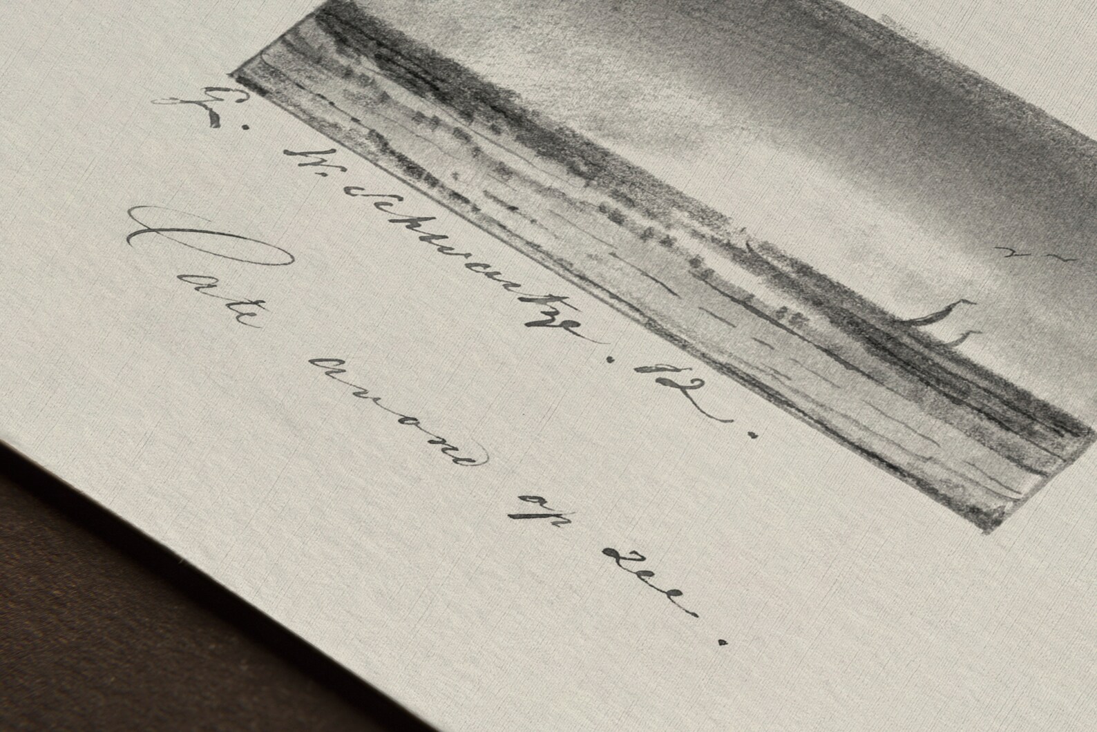 Vintage Sketch Art Print, Seascape Sketch ART, Landscape Drawing Print ...