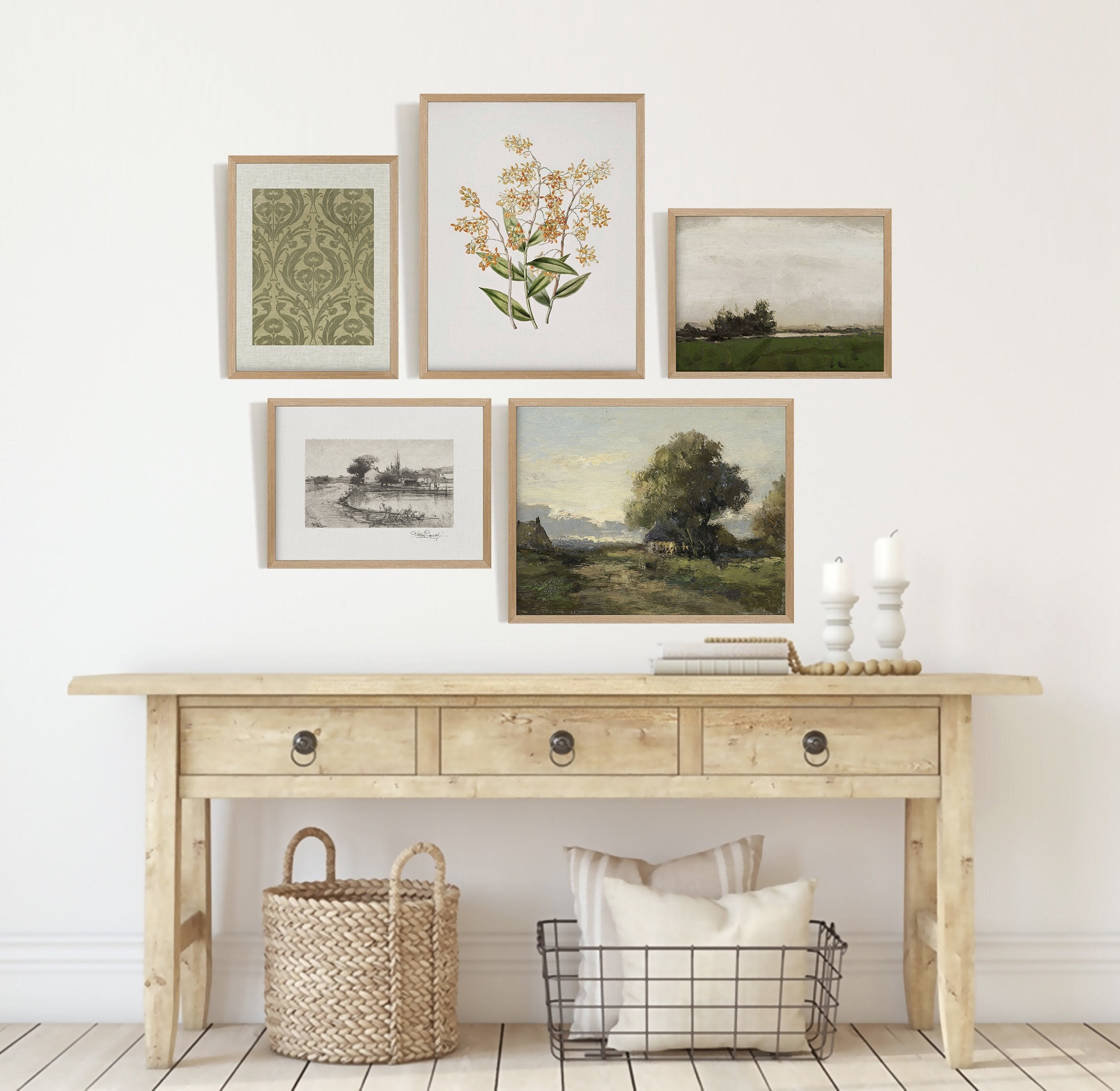 Gallery Wall Set, MAILED Art Prints, Wall Art Set, Vintage PRINTED SET ...