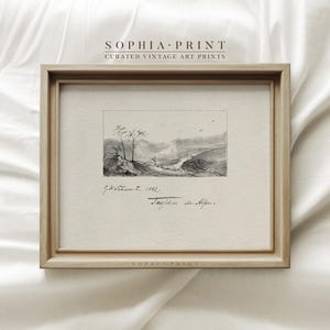 Sketch Set of 6, Seascape and Landscape Drawings, Neutral Wall Decor ...