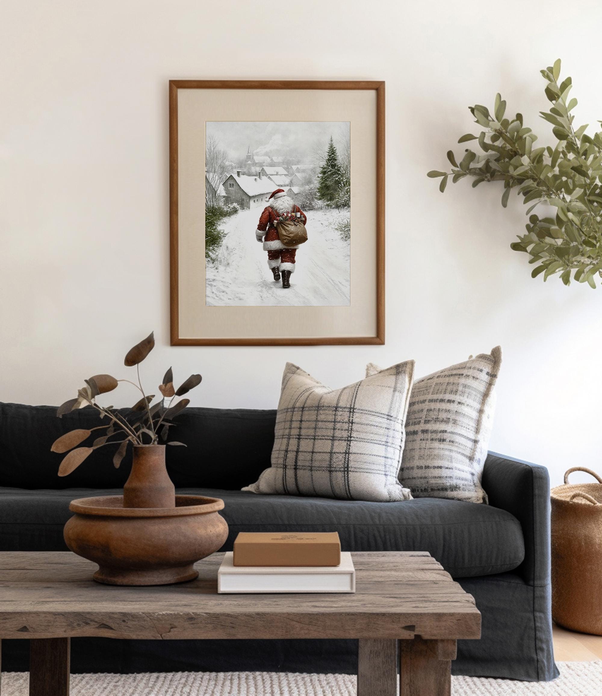 Christmas Father Painting Art Print, Christmas Art Print, Santa Claus ...