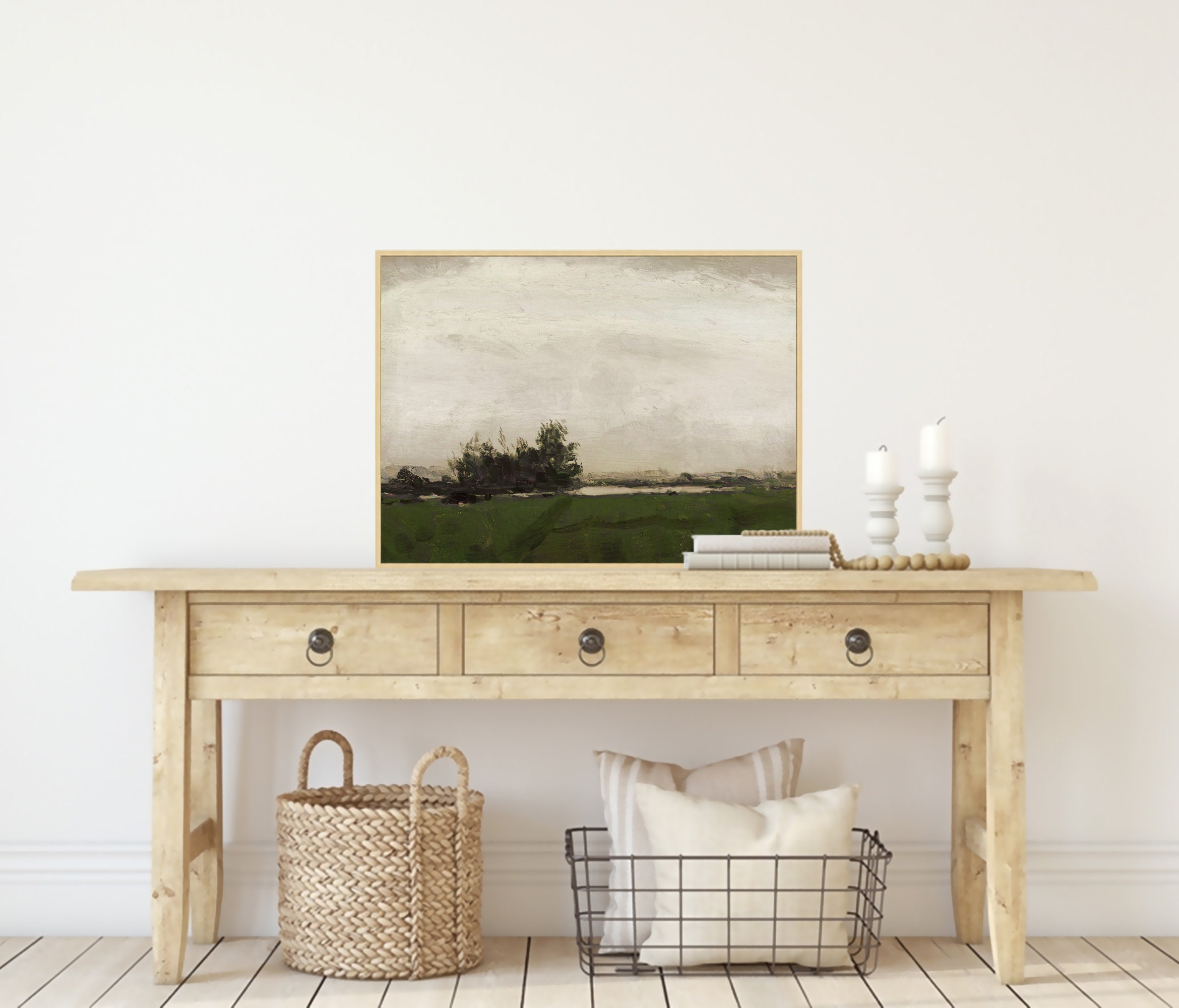 Country Oil Painting PRINTED, Landscape Prints, Kitchen Shelf Art ...