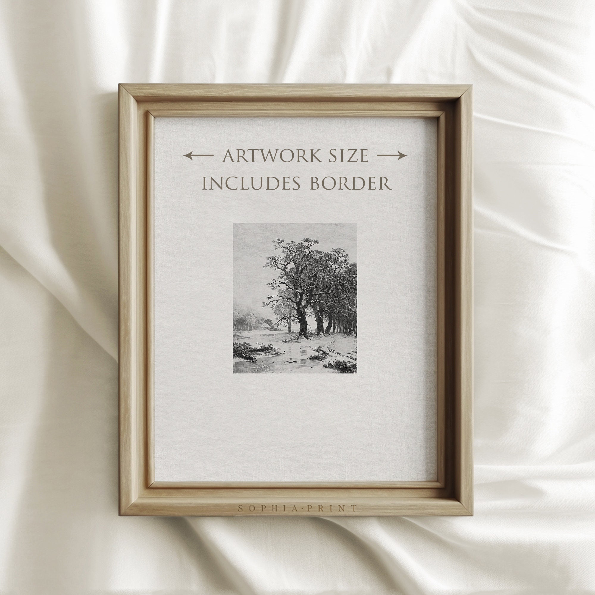 Vintage Etching Print Set | Tree Sketch Art | Forest Drawing | MAILED ART PRINTS #9 - Etsy