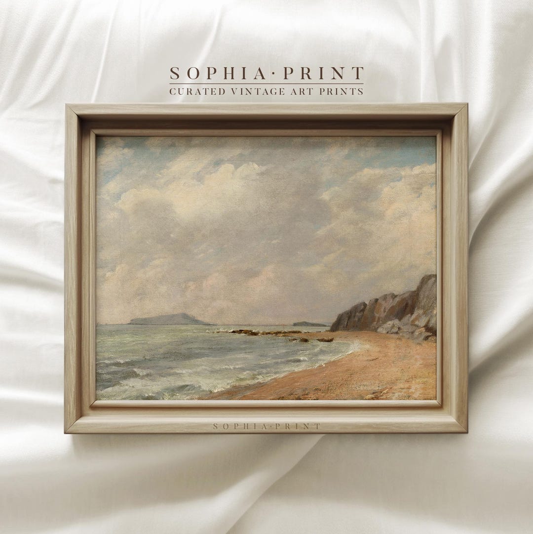 Shoreline Art Print, Coastal Painting Print, Seaside Art Print ...