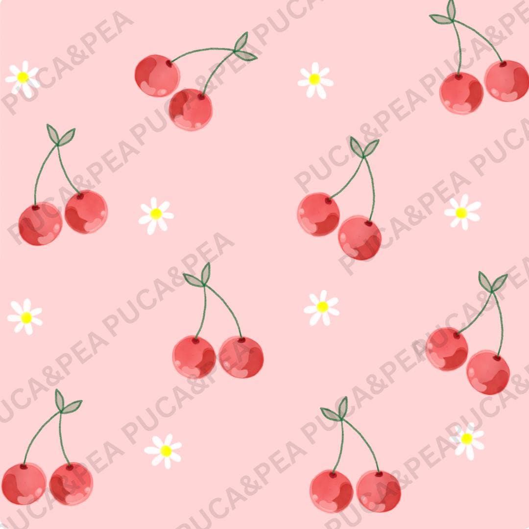 Cherry Seamless Pattern, Cute Cherry Print, Pink and Red Cherry Pattern ...
