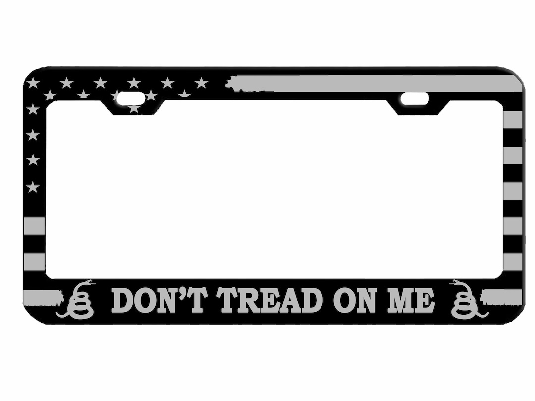 Don't Tread on Me License Plate Frame: American Flag Car Tag - Etsy