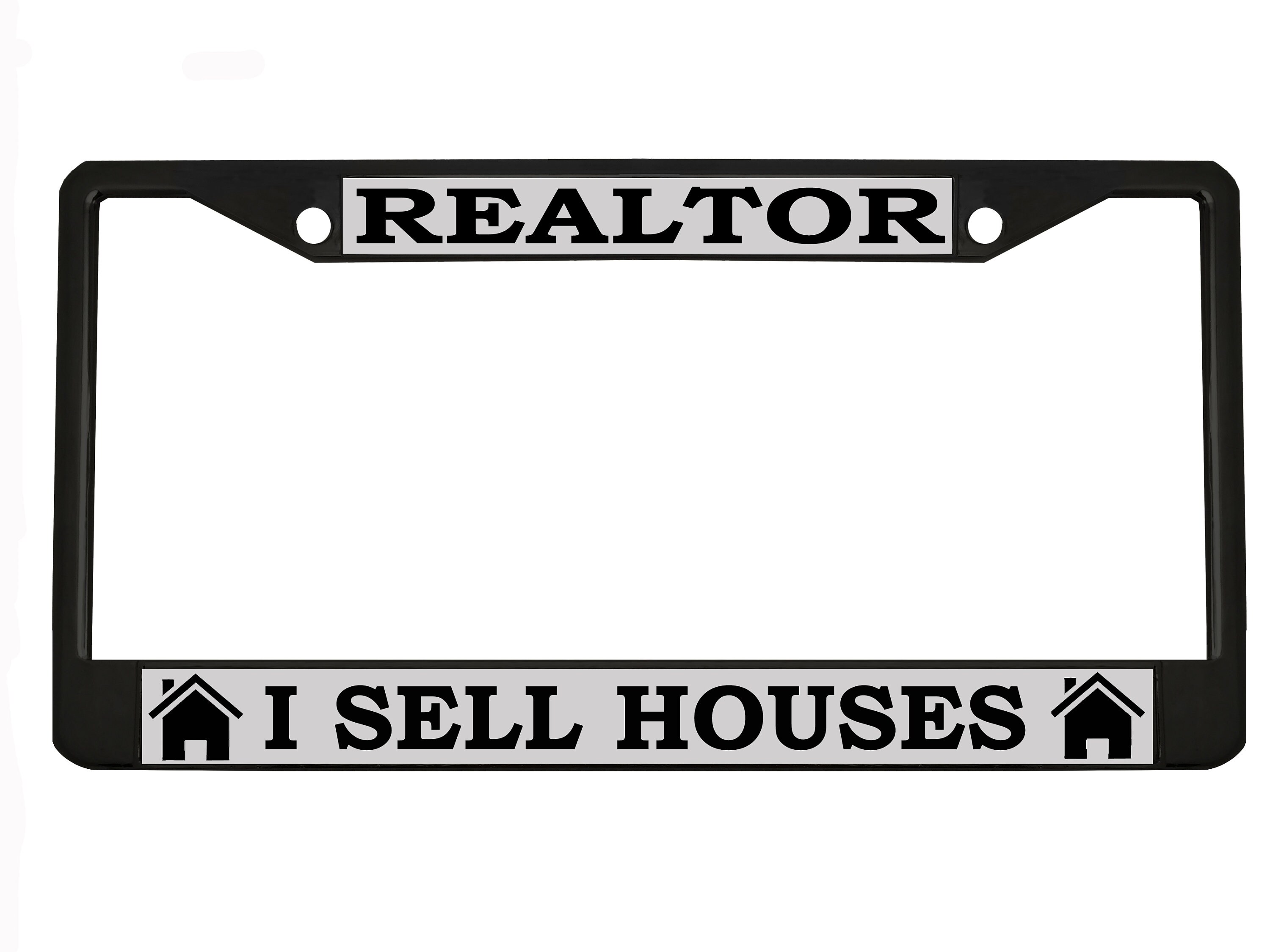 Realtor I Sell House Design Heavy Duty Metal Car License Plate Frame ...